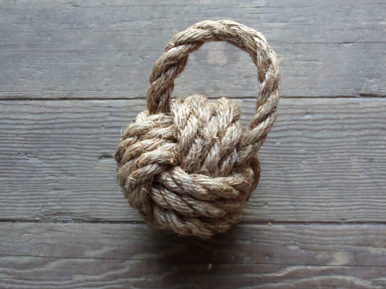 Nautical Room Decor Book End Door Stop Monkey Fist Hand | Etsy