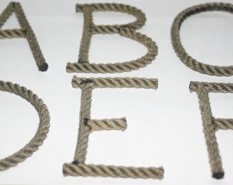 8 INCH Rope Letters Custom Upcycled Rope Nautical Decor Great - Etsy