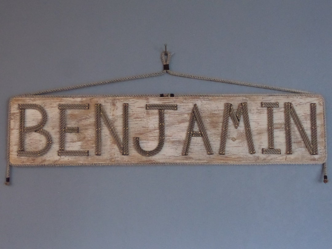 Large Sign Name MADE TO ORDER Personalize White Distressed - Etsy
