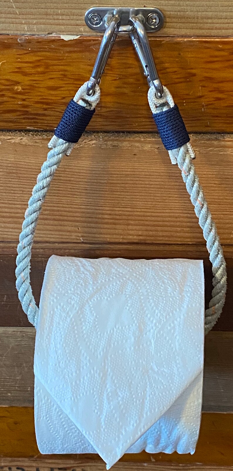 Beach Rope Toilet Paper Holder With Snap Hooks U Hook | Etsy