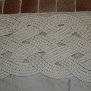Soft Bath Mat Cotton Rope Rug off White Nautical Natural - Etsy