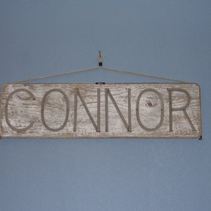 Large Sign Name MADE TO ORDER Personalize White Distressed | Etsy