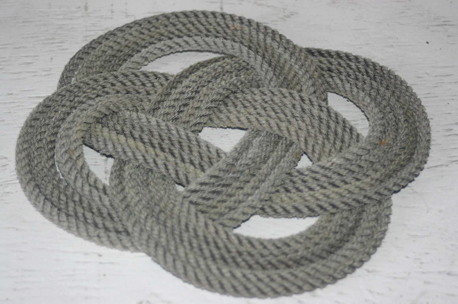 Beach Decorrope Trivet 9 knotted Woven Nautical Green - Etsy