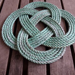 Nauticalrope Trivet 9 Inch Knotted Woven Nautical Green Rope - Etsy