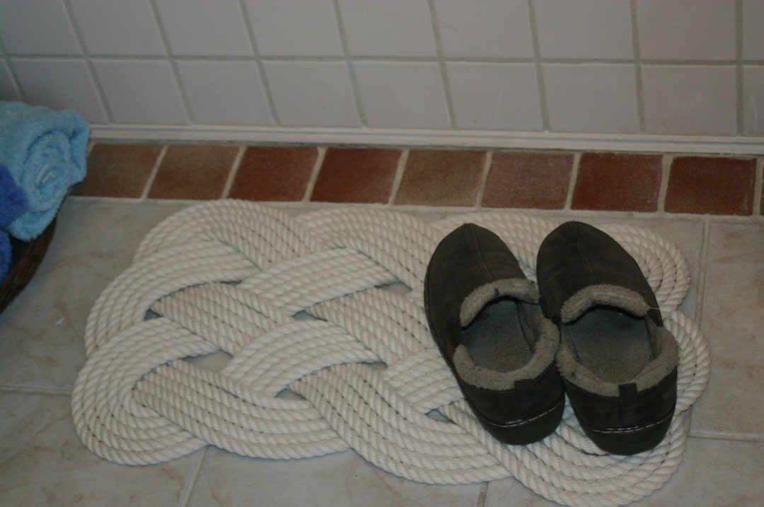 Soft Bath Mat Cotton Rope Rug off White Nautical Natural - Etsy