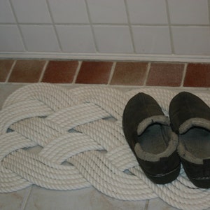 Soft Bath Mat Cotton Rope Rug off White Nautical Natural - Etsy