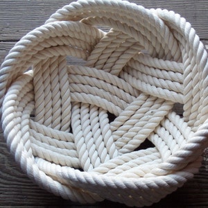 Nautical Decor Cotton Rope Bowl Basket 10 X 5 - Etsy