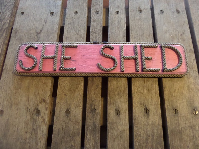 SHE SHED Sign Reclaimed Wood Eco-friendly Fun Signs for Mom - Etsy
