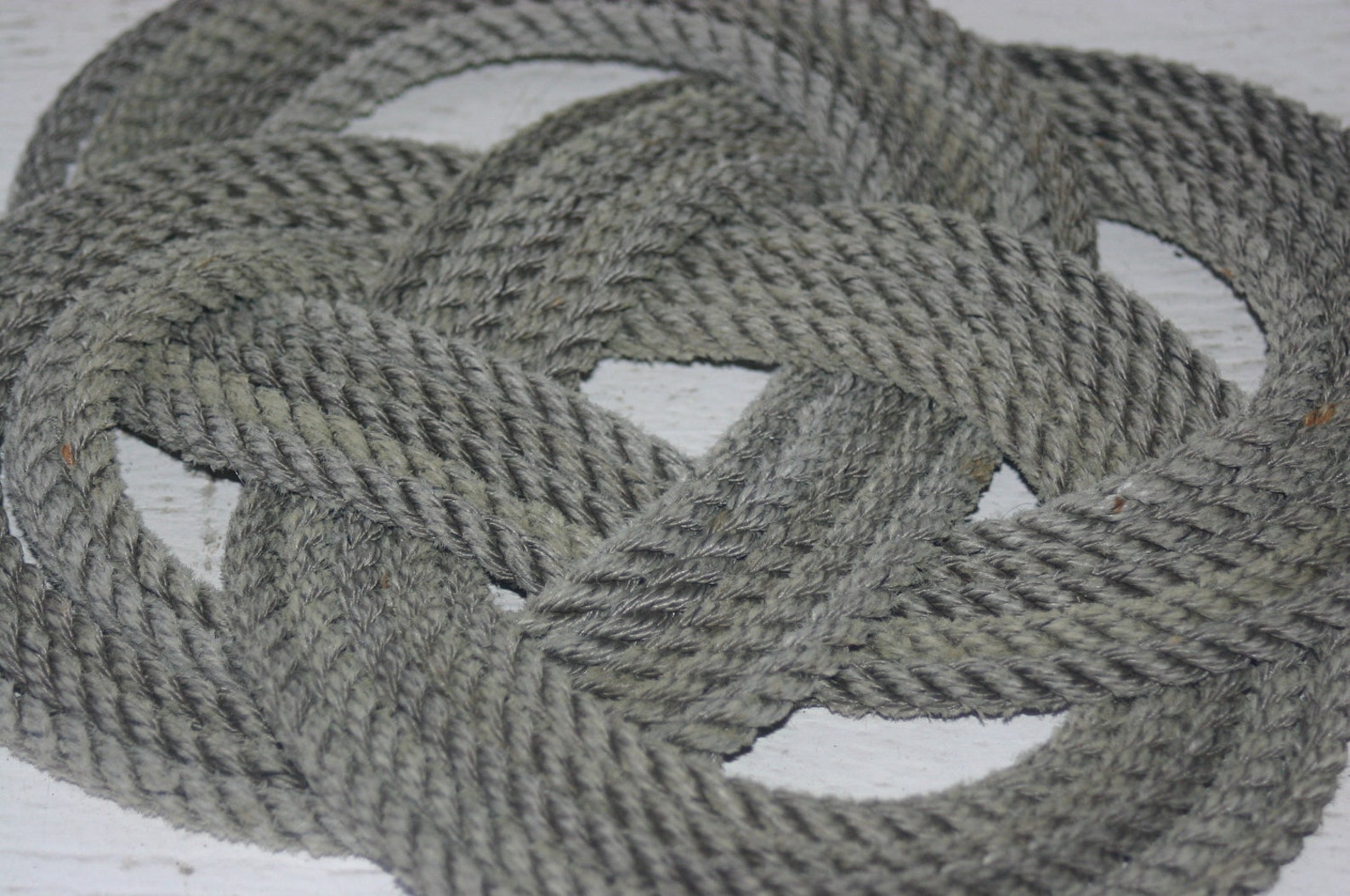 Beach Decorrope Trivet 9 knotted Woven Nautical Green | Etsy