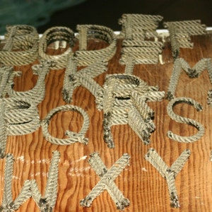 5 alphabet Letters Rope Letters MADE TO ORDER Nautical - Etsy