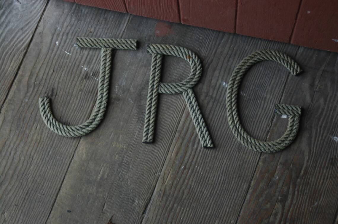 10 INCH Rope Letters or Rope Numbers PERSONALIZE Names for - Etsy