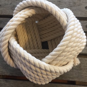 Cotton Rope Bowl 7 X 5 Decorative Knotted Nautical - Etsy