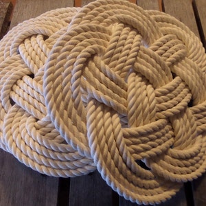 Sale Rope Table Placemat Centerpiece off White Cotton Knotted - Etsy