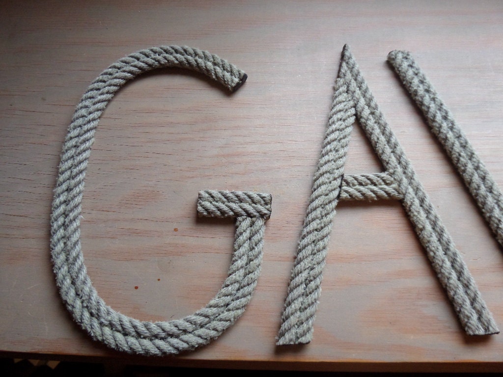 10 INCH Rope Letters or Rope Numbers PERSONALIZE Names for | Etsy