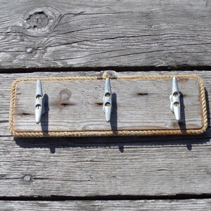 Coat Rack Reclaimed Distressed Wood Lined With Rope and Cleats - Etsy