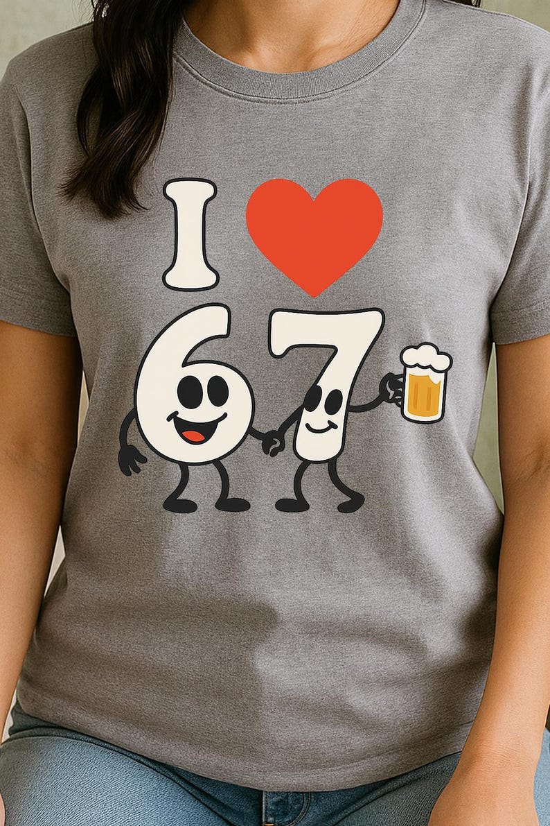 Buy Funny Numbers 6 and 7 PNG: Meme Clipart for T-shirt (digital ...