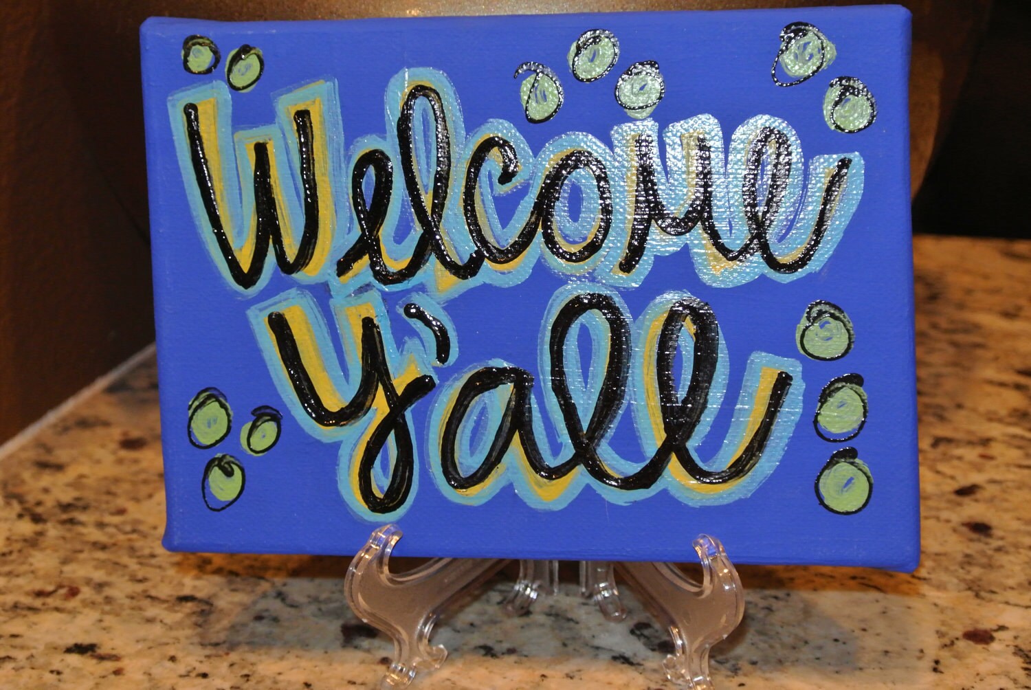 Custom Canvas - Welcome Y'all - Greeting or Entrance Sign - Etsy
