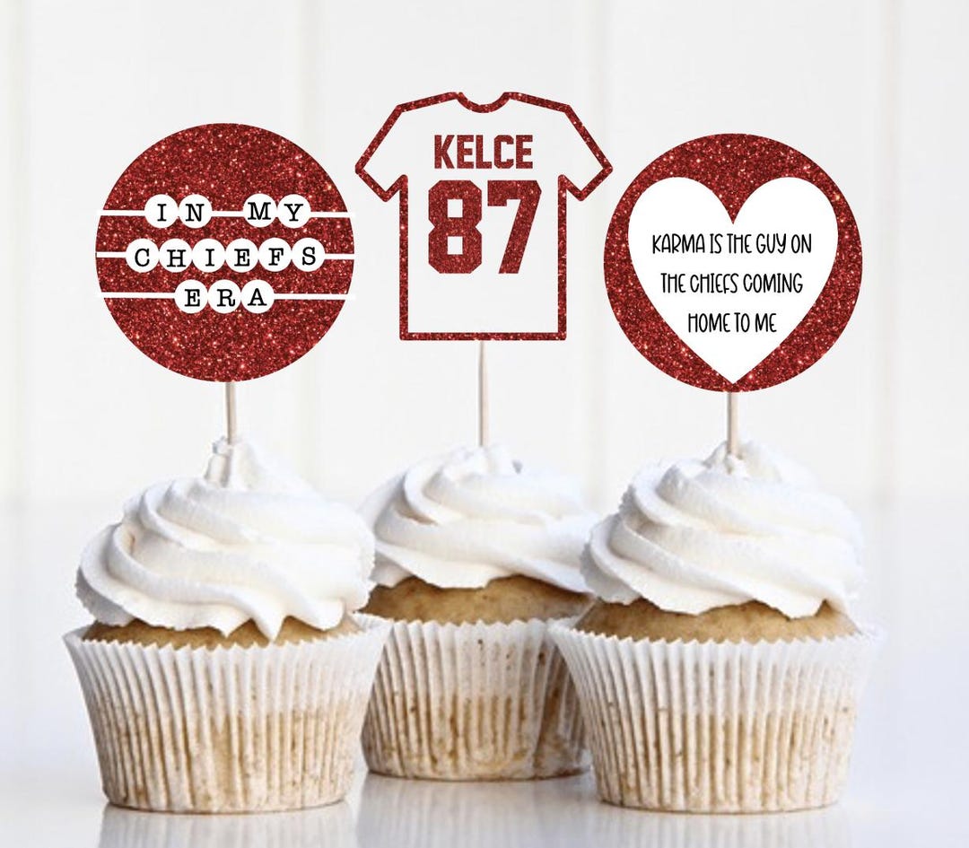 Printable Kansas City Chiefs Cupcake Toppers - Etsy