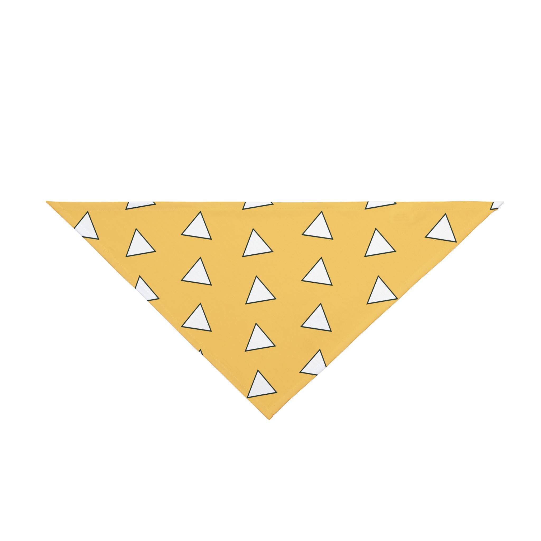 Demon Slayer Pet Bandana - Zenitsu Yellow Triangle Dog Cat Scarf, Demon ...