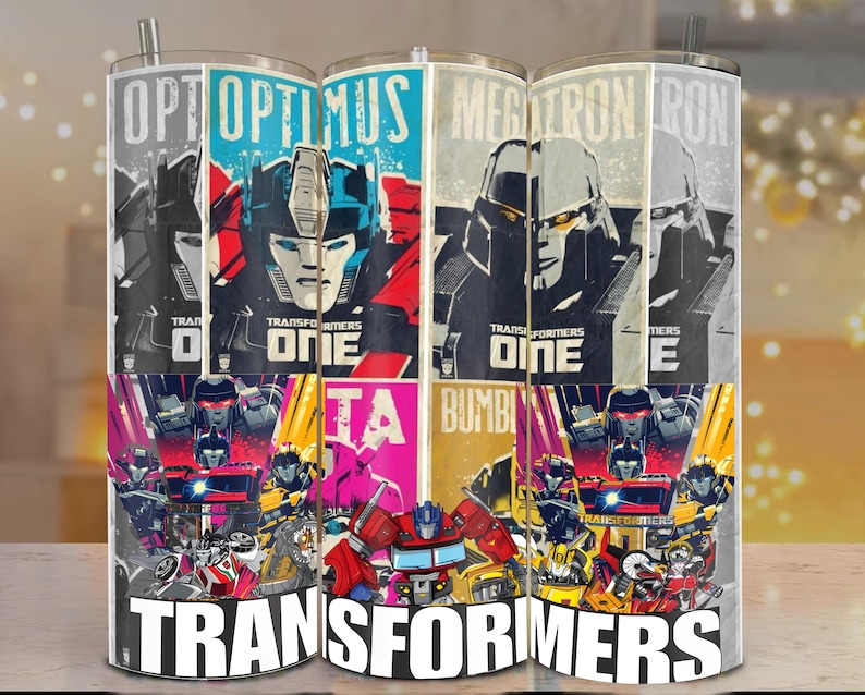 Transformers Tumbler Wrap PNG: Optimus Prime, Megatron, Bumblebee ...