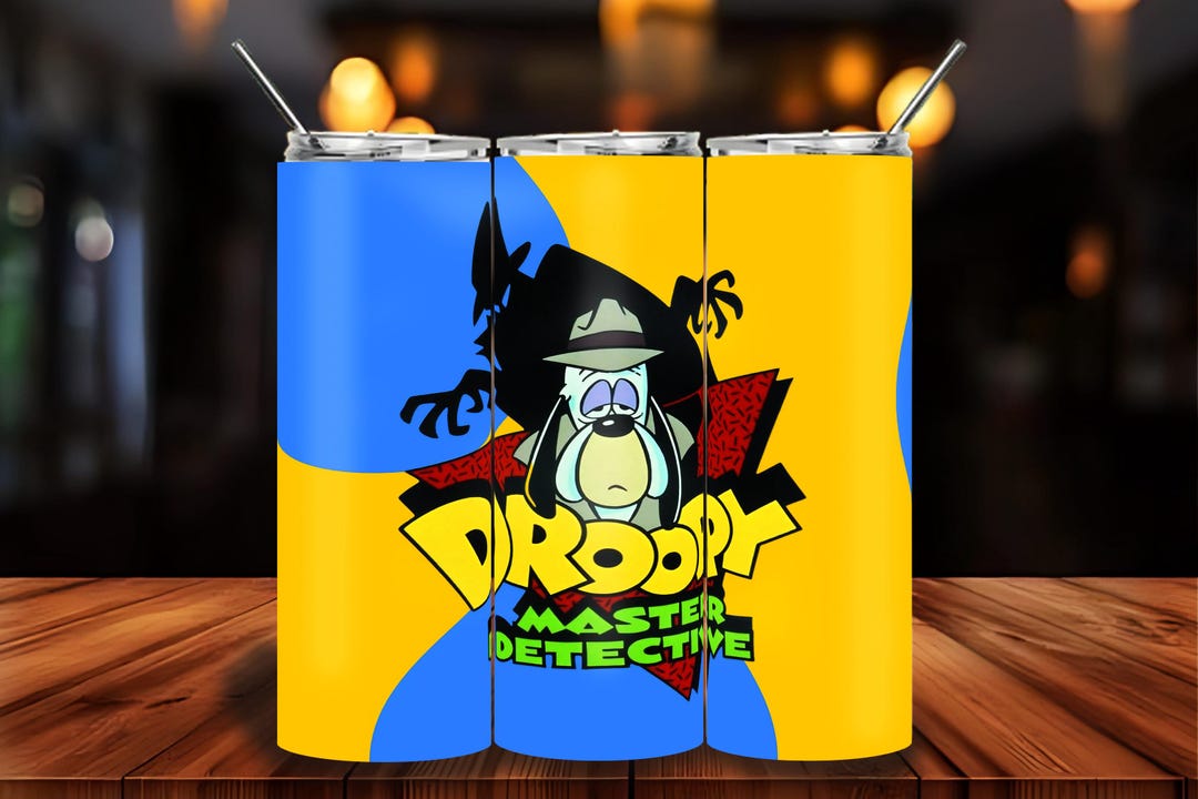 Droopy Master Detective Tumbler Wrap PNG | 90s Cartoon (digital ...