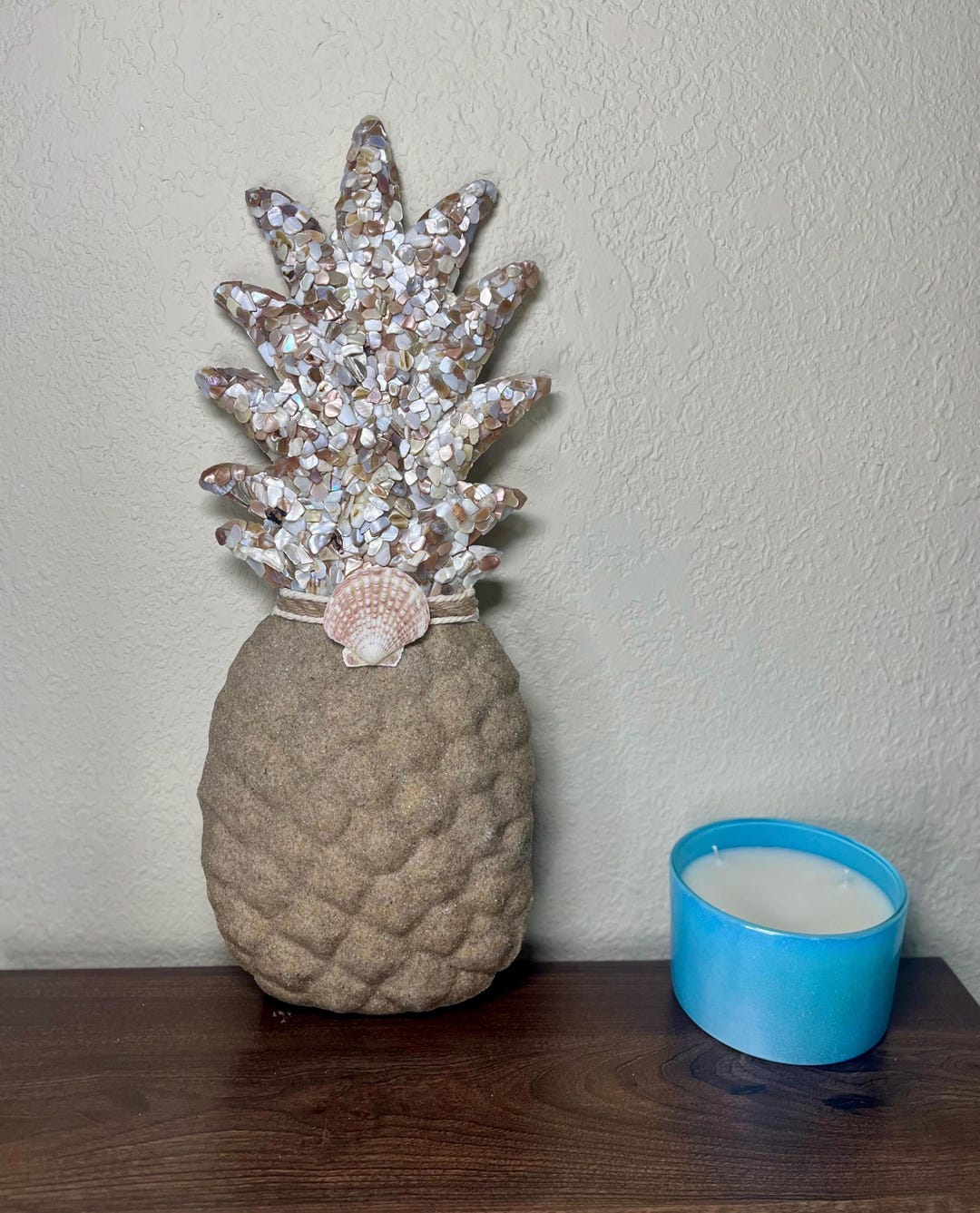 Crushed Shell & Sand Pineapple – Handmade Coastal Beach House Decor ...