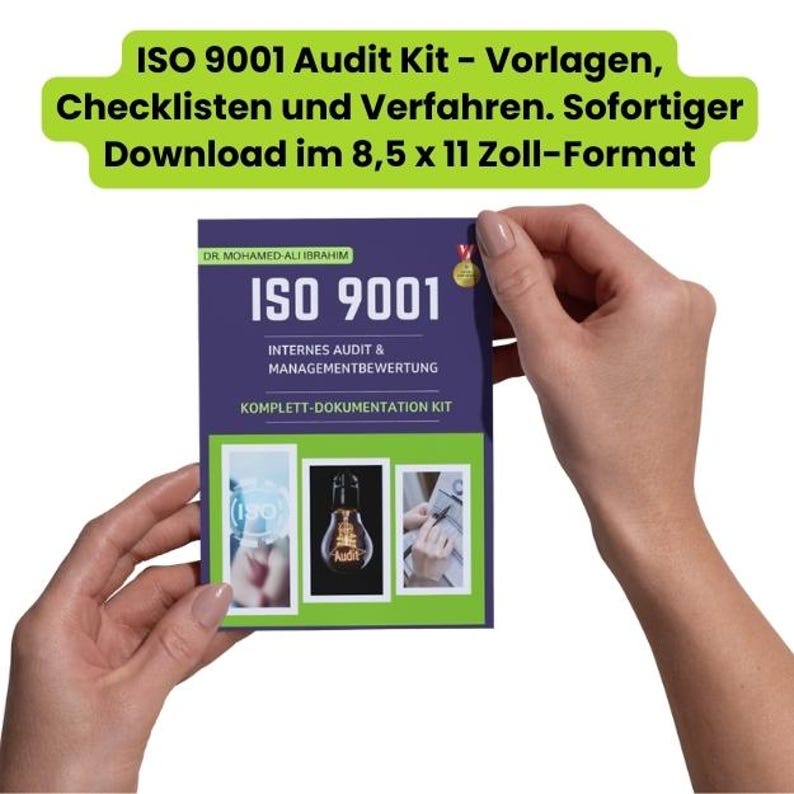 ISO 9001 Internes Audit Und Managementbewertung Kit - Word-vorlagen, Checklisten Und Verfahren ...