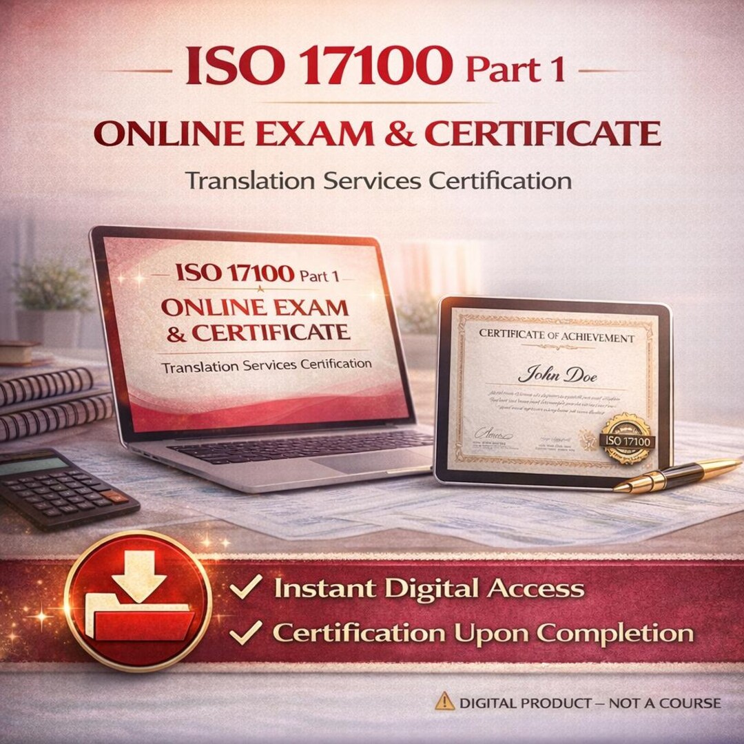 ISO 17100 Part 1 Online Exam & Certificate | Translation Services ...