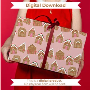 Christmas Gingerbread House Seamless Pattern Digital Paper | Holiday ...