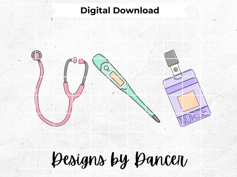 Pastel Nurse Clipart Bundle | Cute Medical PNG | Nurse Aesthetic ...