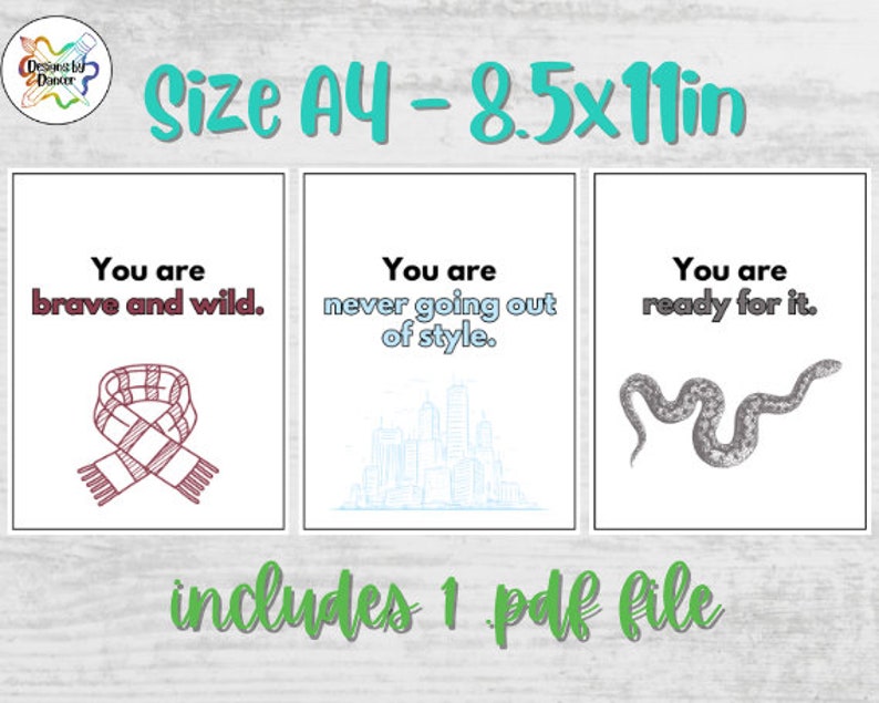 Taylor Swift Affirmation Posters Printable Instant Download (eras ...