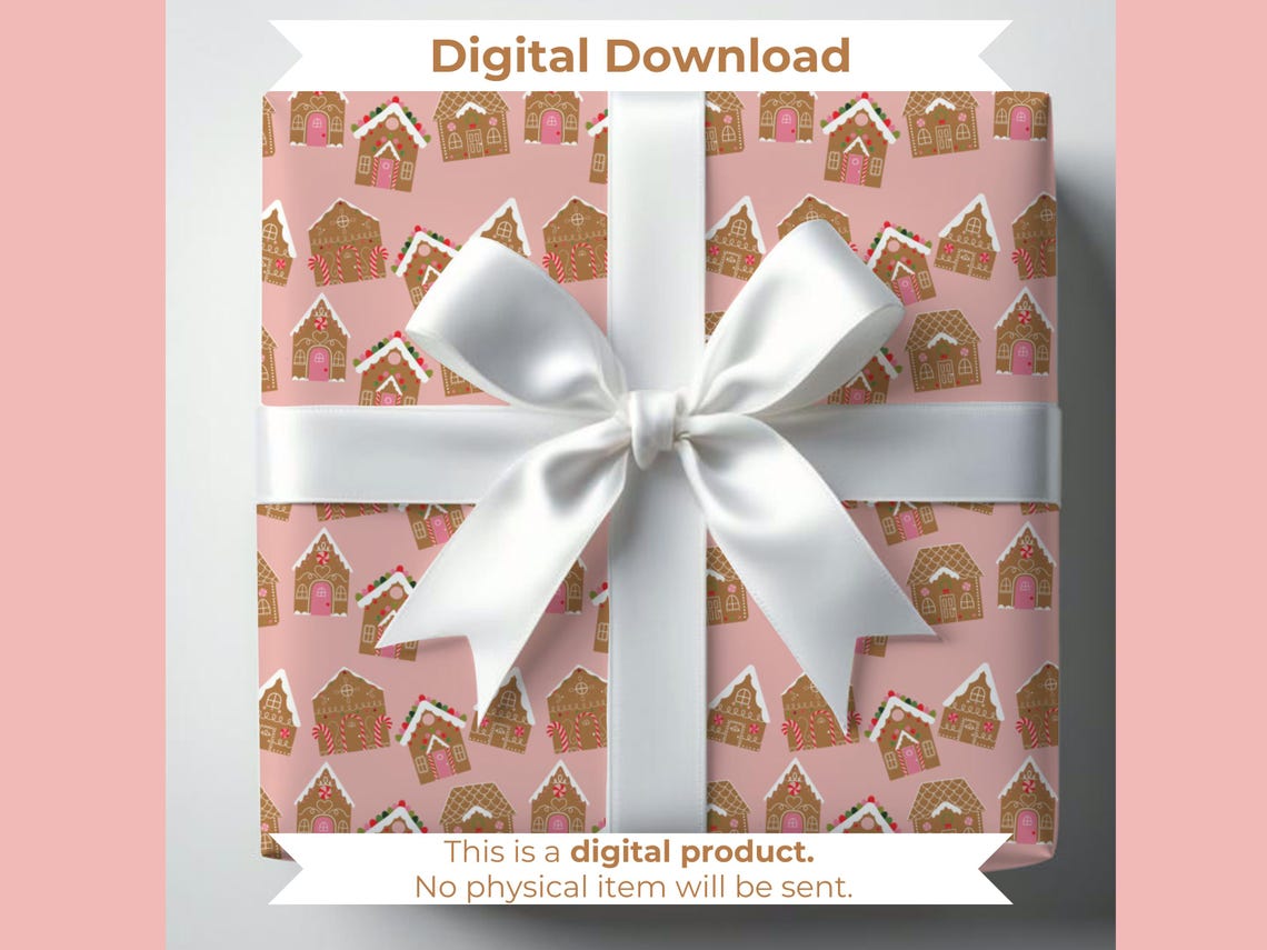 Christmas Gingerbread House Seamless Pattern Digital Paper | Holiday ...