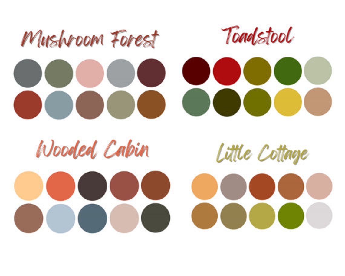 Cottagecore Color Palettes for Procreate 30 Swatches - Etsy