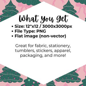 Modern Preppy Christmas Trees & Bows Seamless Pattern | Holiday Digital ...