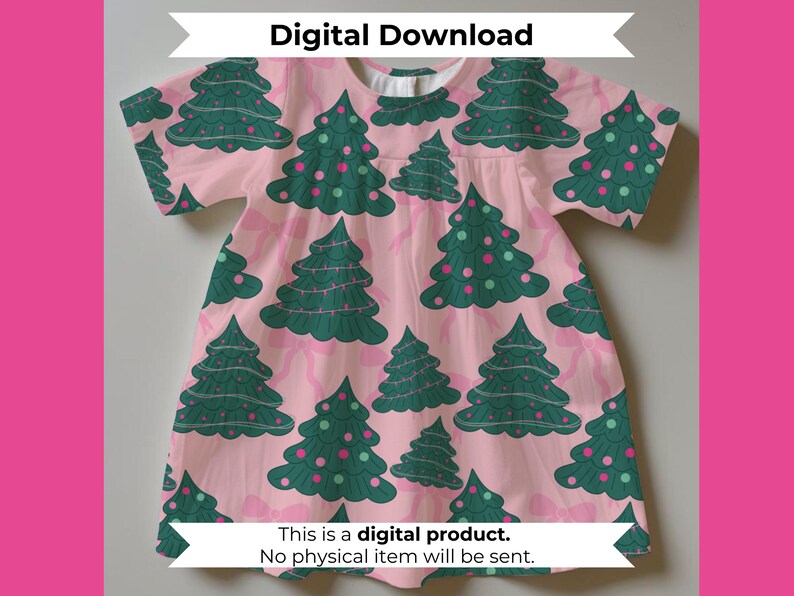 Modern Preppy Christmas Trees & Bows Seamless Pattern | Holiday Digital ...
