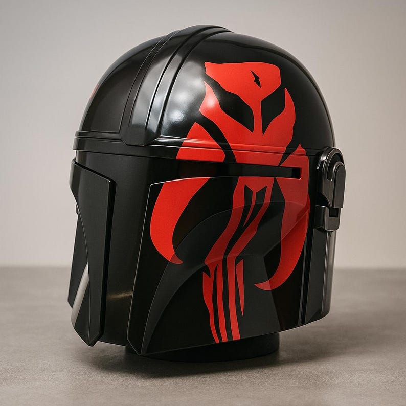 Red Mythosaur Mandalorian Helmet | Star Wars Cosplay Armor - Etsy