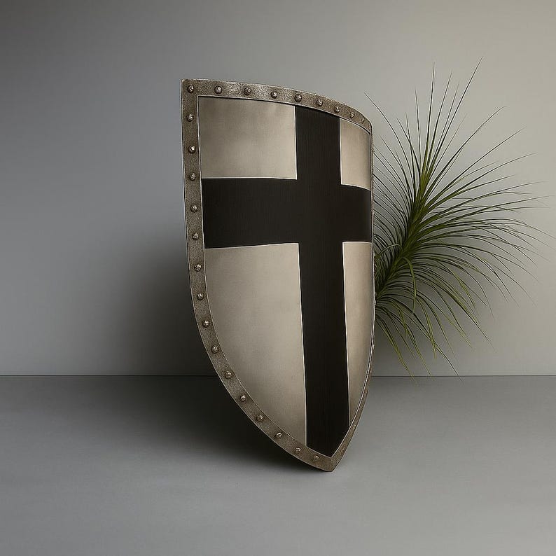 Knight Templar Shield Replica: Crusader Cross Medieval Armor - Etsy