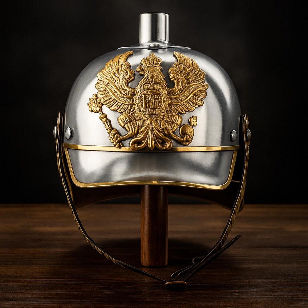 Antique-style German Pickelhaube Helmet | Prussian Officer Replica ...