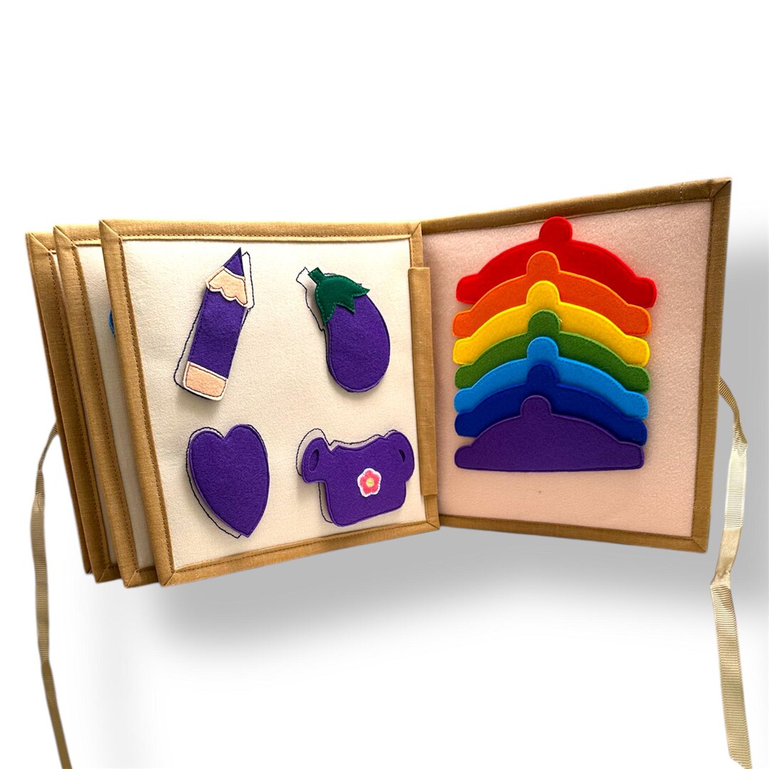 Handmade Busy Book | Interactive Colours Learning Through Play - Etsy