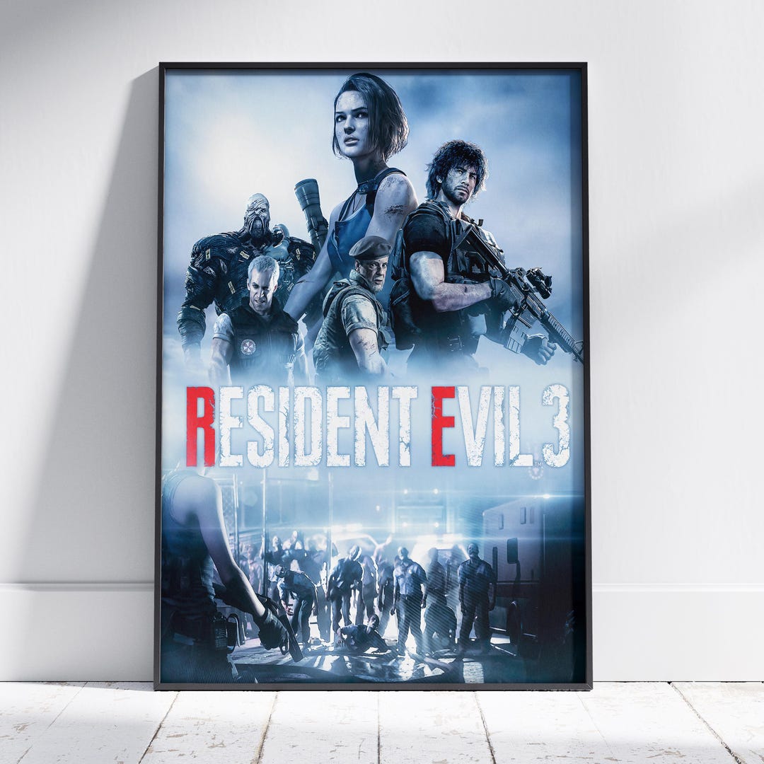 Resident Evil 3 Canvas Print, Horror Game Poster, Survival Decor - Etsy