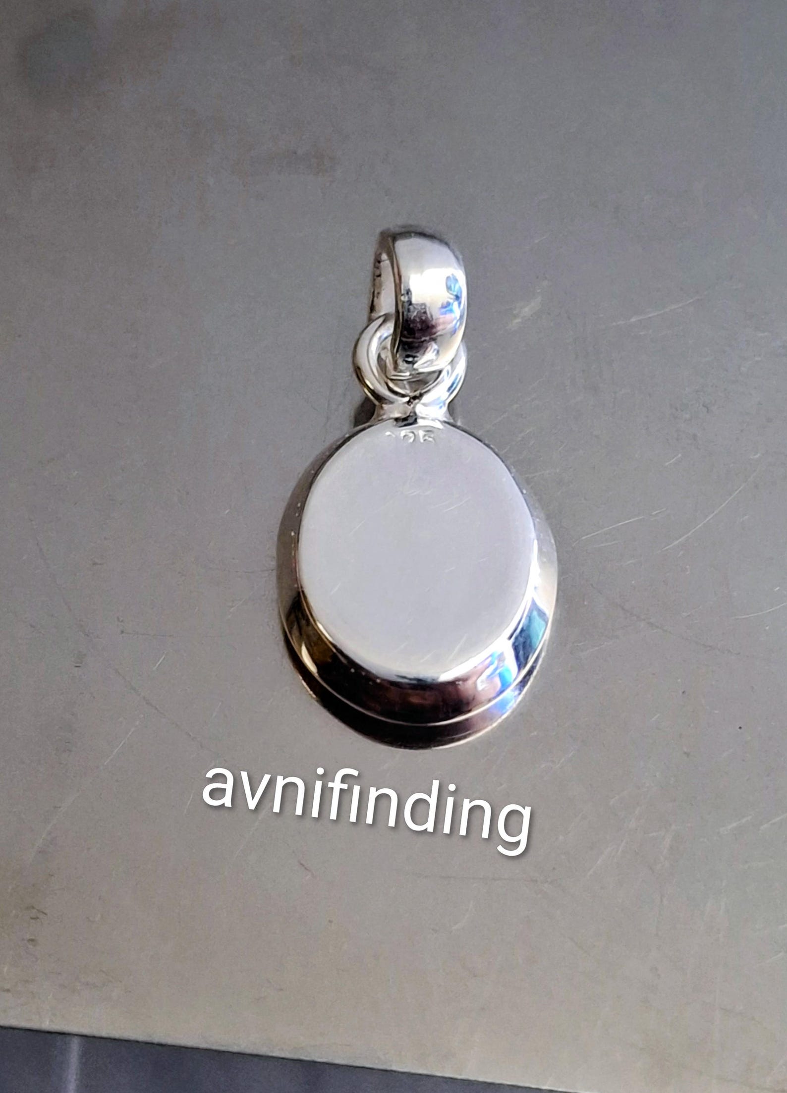 Sterling Silver Oval Bezel Pendant, DIY Cabochon Setting - Etsy