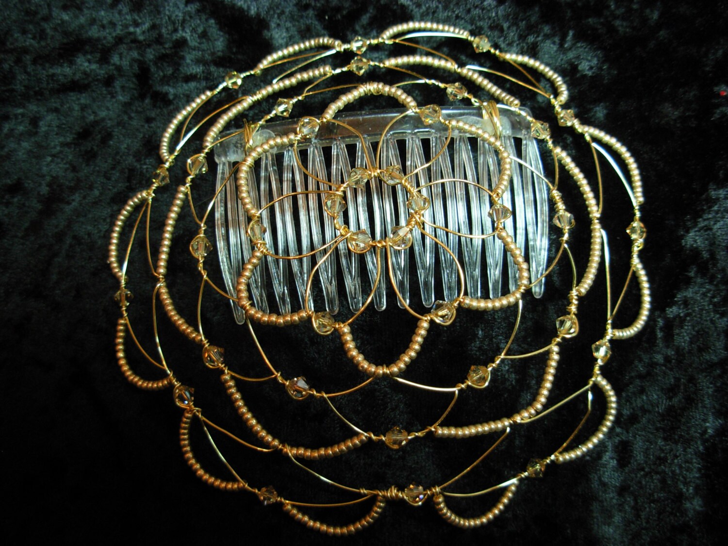 Woman's Bead & Wire Kippah - Flower Pattern With Scalloped Edge - Etsy