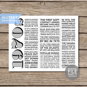 1970s to 2020s | 50 Years Decades in Review | Birthday Party Decor ...