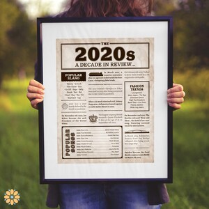 2020s Decade in Review Printable | Trivia Poster | 2020s Party Decor ...