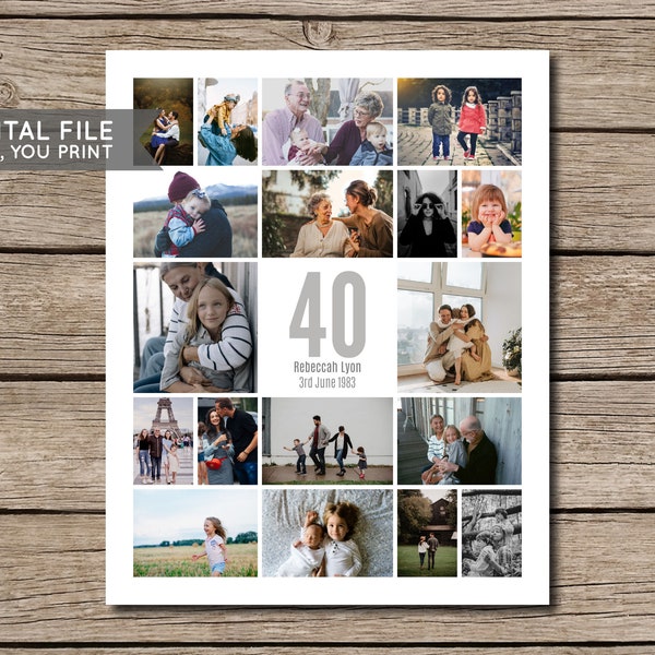 40th Collage - Etsy