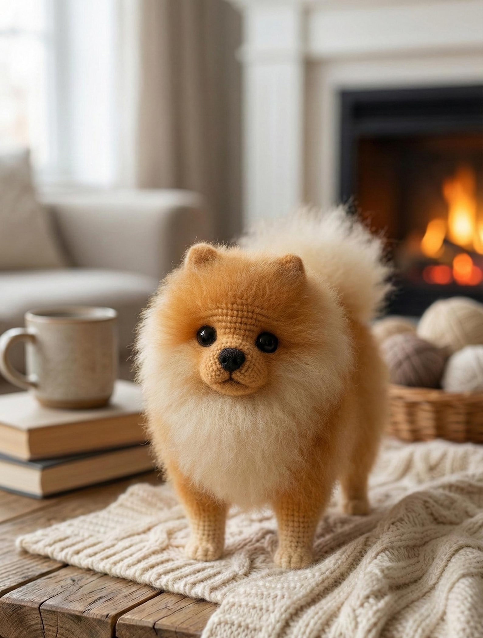 Realistic Pomeranian Dog Amigurumi Crochet Pattern PDF, Fluffy Spitz ...