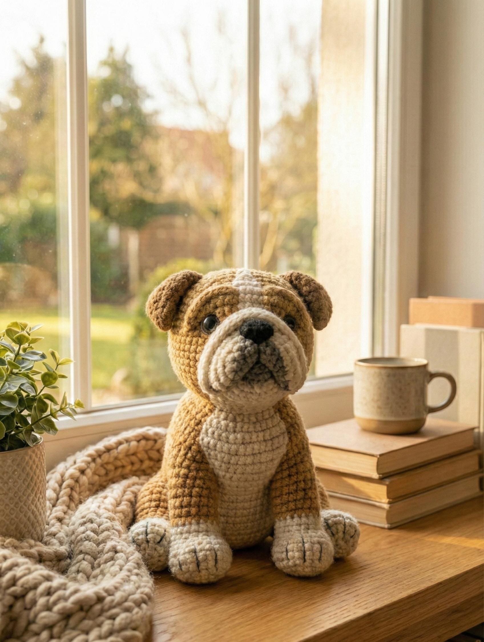Bulldog Amigurumi Crochet Pattern PDF, Realistic Bulldog Plush Dog ...