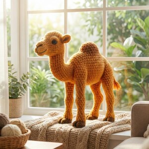 Amigurumi Camel Crochet Pattern, Realistic Baby Camel Plush Toy, Desert ...