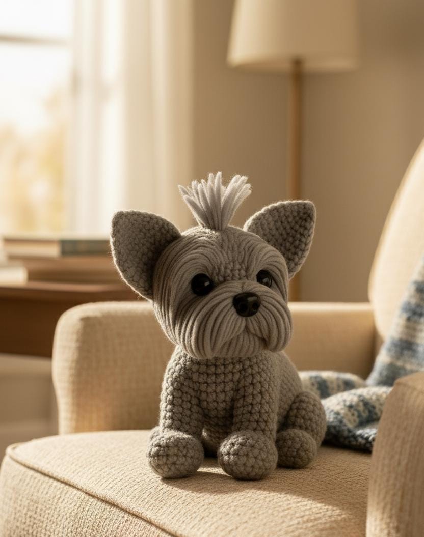 Amigurumi Dog Pattern, Yorkshire Terrier Crochet PDF Tutorial, Detailed ...