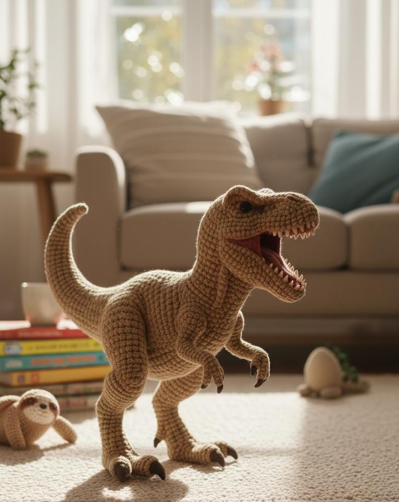 Realistic T Rex Amigurumi Crochet Pattern PDF – Dinosaur Toy Pattern ...